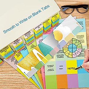 2023 NEC Code Book Tabs (Book not Included), 124 Printed NEC Tabs with 16 Blank Tabs, Color-Coded and Laminated, with Wire Chart & 2 Ohm's Law Stickers