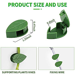30 Pcs Plant Climbing Wall Fixture Clip Self-Adhesive Hook Vines Traction Invisible Stand Green Leaf Plant Clip Garden Wall Clip Plant Clip for Climbing Plants
