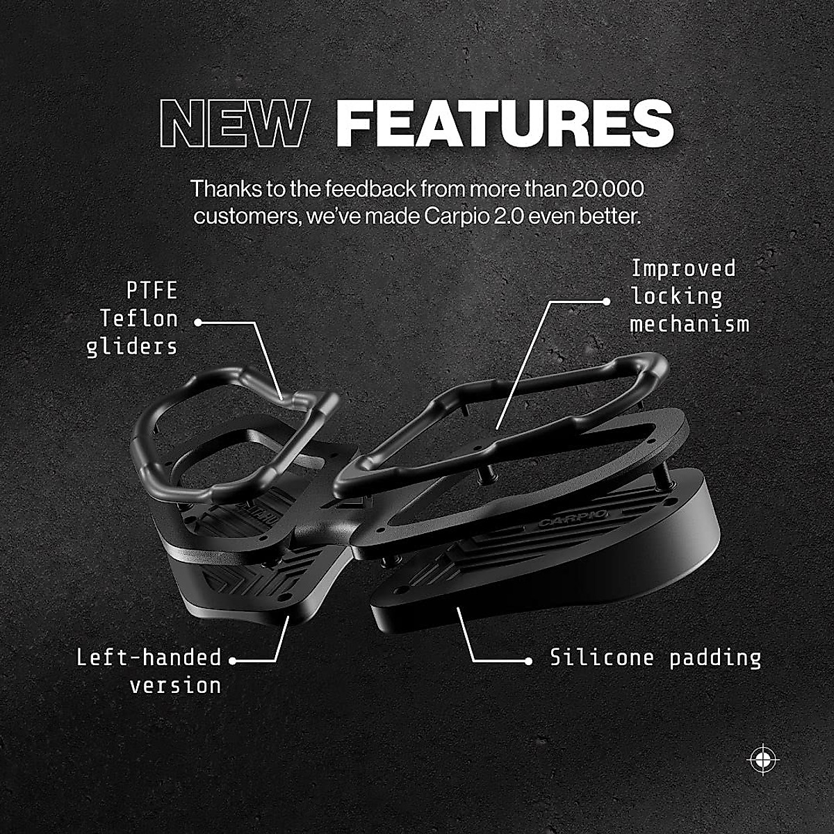 DELTAHUB Carpio 2.0 - Right-Handed Truly Ergonomic Wrist Rest for Mouse, Carpal Tunnel Support, Pain Relief, Anti-Fatigue, Easy Glide, Sleek, Office, Computer, Laptop, Gaming - Large, Black