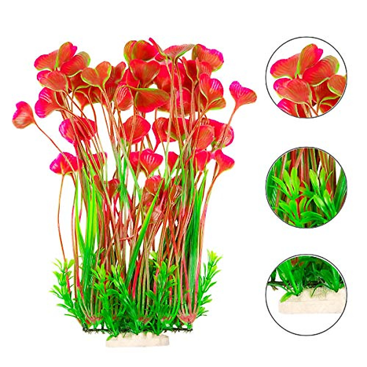 CousDUoBe 30 Pack Artificial Aquarium Plants, Full Set of Fish Tank Decorations, Various Sizes, Perfect Match ( 5.2 "-15.7" ) (30 Pack)