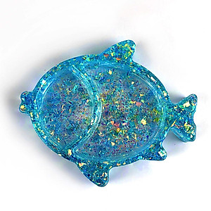 4 PCS Jewelry Tray Resin Mold,Flower Heart Fish Owl Tray Silicone Mold,Jewelry Storage Box Resin Casting Mold for DIY Epoxy Crafts