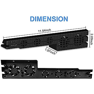 Linkhood Cooling Fan for PS4 PRO, USB External Cooler 5 Fan Turbo Temperature Control Cooling Fans for Sony Playstation Pro Gaming Console