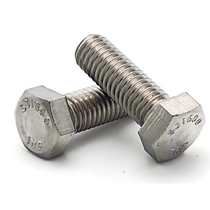 Hex Cap Screws 316 Stainless Steel - 3/8-24 x 1 Full Thread Qty-25