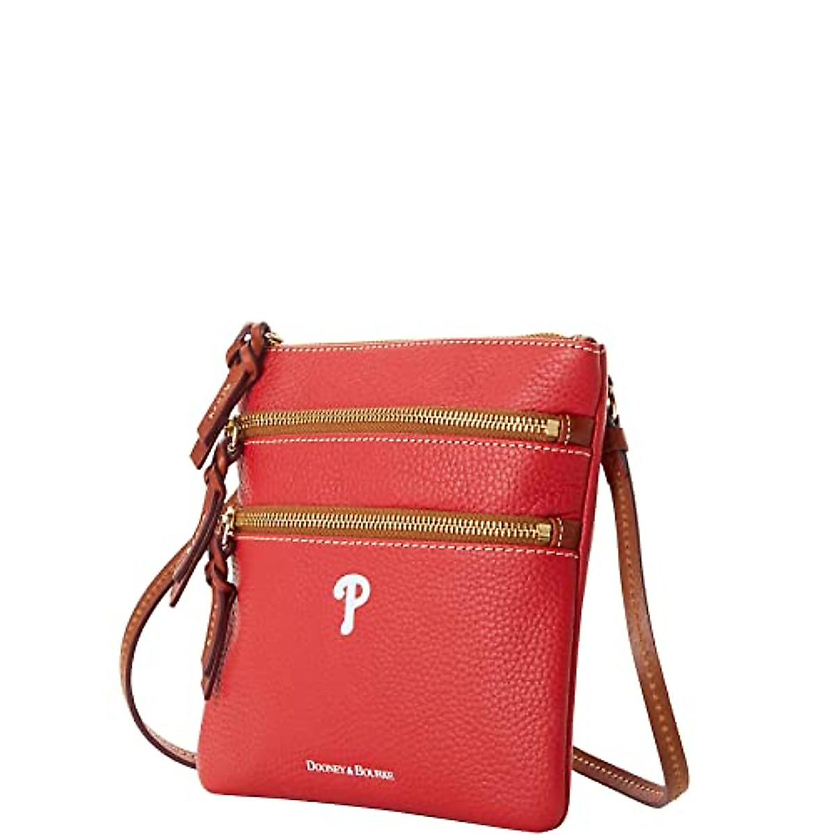 Dooney & Bourke MLB Philadelphia Phillies N S Triple Zip Crossbody Shoulder Bag