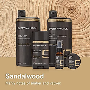 Every Man Jack Mens Beard Oil - Subtle Sandalwood Fragrance - Deeply Moisturizes and Softens Your Beard and Adds a Natural Shine - Naturally Derived with Shea Butter- 1.0-ounce Twin Pack