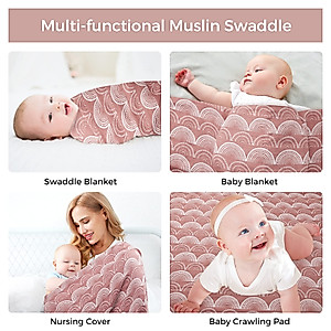 SYNPOS Baby Swaddle Blankets Newborn Baby Swaddle Wrap for Boys and Girls Soft Neutral Receiving Swaddling Blanket are Unisex,Registry & Gift 4 Pack 47 x 47 inches