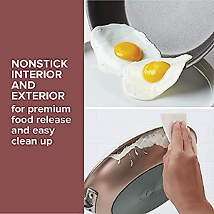 Anolon Advanced Hard Anodized Nonstick Divided Grill / Griddle Pan / Skillet - 12.5 Inch, Bronze,84122