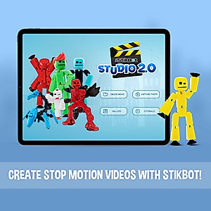 StikBot Zanimation Studio with Pet - Includes 2, 1 Horse, 1 Phone Stand and 1 Reversible Backdrop - in Eco-Friendly Packaging