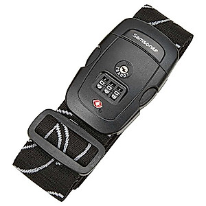 Samsonite Luggage Strap, Black, Combination Lock