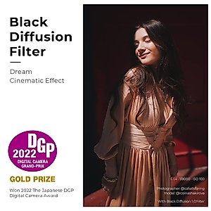 K&F Concept 82mm Black Diffusion 1/4 Filter Mist Cinematic Effect Filter with 28 Multi-Layer Coatings Waterproof/Scratch Resistant for Video/Vlog/Portrait Photography