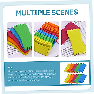 PLAFOPE 100 Pcs foam wrap fishing line storage board sanding blocks fine sandpaper fishing line spools snelled fishing hook dry hands thread stand fishing line winding board cross sponge