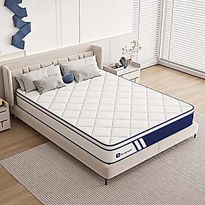 Avenco California King Mattress 12 inch Cal King Hybrid Mattress in a Box with Cooling Gel Memory Foam, Indival Pocket Springs for Pain Relief and Motion Isolation, Medium Firm, CertiPUR-US Certified