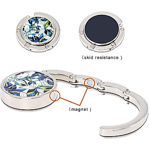 BEAVOING Purse Hanger, Foldable Purse Hook Set of 6 Mixed Pattern Purse Table Hanger Womens Bag Purse Holder for Desk Tables