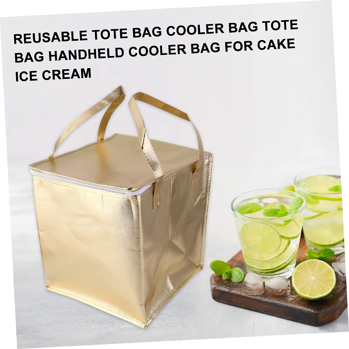 TIDTALEO 1Pc insulated portable Insulation bags Cake Cooler Bag ice bag grocery tote bag zip tote bag non-woven fabric lamination cake printable
