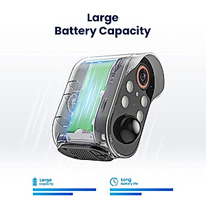 Tuck Solar Security Cameras Wireless Outdoor, 1080P HD Battery Power WiFi Surveillance Indoor Home Camera with 4 Spotlights, Color Night Vision, 2-Way Audio, Human Detection, Cloud Storage