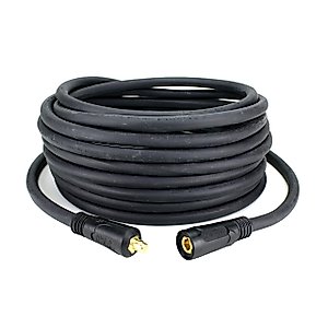 SÜA® - 150 Amp Welding Lead Extension - Dinse 10-25 Male/Female Connectors - #4 AWG cable (25 FEET)