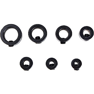 GDFYMI Drill Stop Bit Collar Set, Adjustable Drill Bit Depth Stop Collar Limit Ring with Allen Wrench, 1/8", 5/32", 3/16", 1/4", 5/16", 3/8", 1/2" and 5/8-Inch (9 Pcs, 3-16mm)
