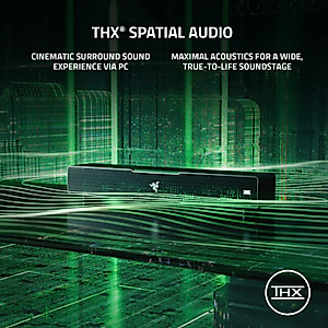 Razer Leviathan V2: Multi-Driver PC Gaming Soundbar with Subwoofer & Base Station V2 Chroma: Chroma RGB Lighting - Non-Slip Rubber Base - Designed for Gaming Headsets - Classic Black