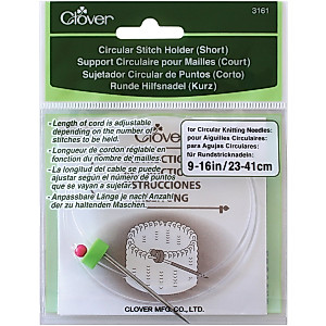 Clover 3161 Circular Short Stitch Holder, 9 to 16-Inch , Green