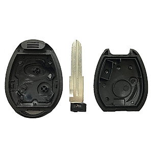 2 Pack Replacement Key Fob Shell Case Fit for Land Rover Discovery 1999-2004 Keyless Entry Remote Casing Key Cover Housing with Uncut Blade Blank (Black)