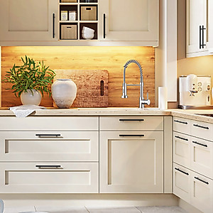 Ravinte 10 Pack 8-13/16" Square Cabinet Pulls Matte Black Stainless Steel Kitchen Cupboard Dresser Handles Cabinet Handles 8-13/16" Length, 6-1/4" Hole Center