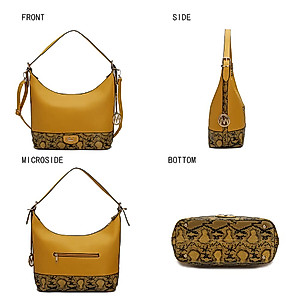 MKF Collection Shoulder Bag for Women, Vegan Leather Hobo Fashion Handbag Messenger Purse