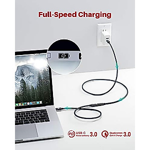 IVANKY USB C Extension Cable 1.5ft [100W, 20Gbps], USB-C 3.1 Gen 2 Male to Female 4K Video Cable, Compatible with MacBook Pro/Air, Samsung, Nintendo Switch and More