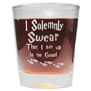Orange Kat I Solemnly Swear That I Am Up To No Good - Engraved Hi-Ball Rocks Glass - 13 Oz - Permanently Etched