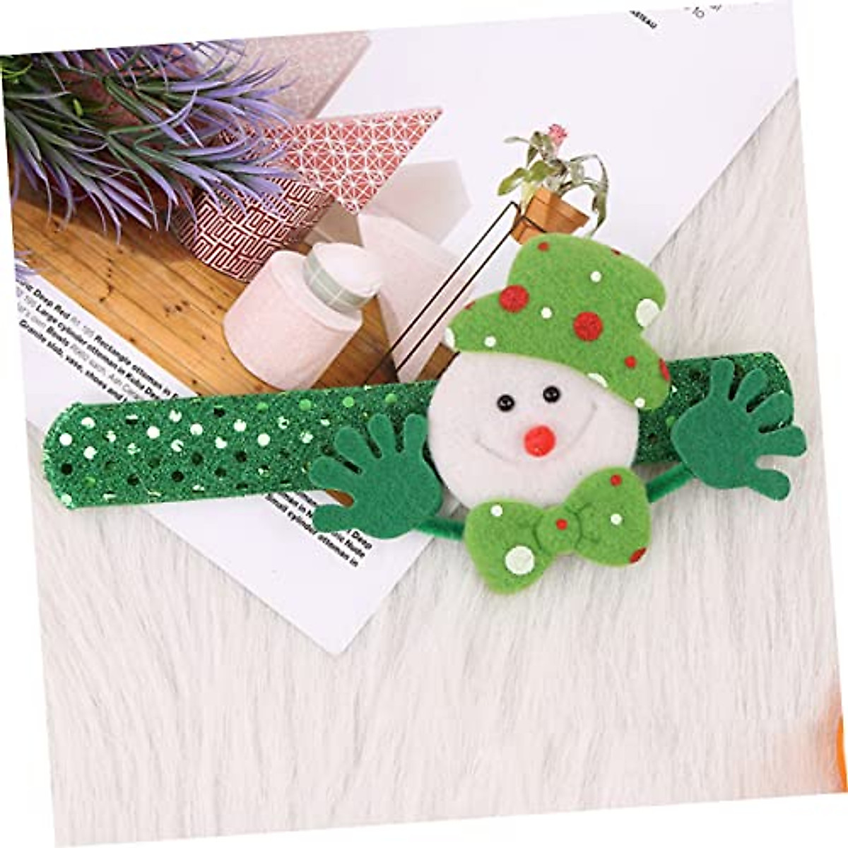 TOGEVAL 8pcs Papa Circle Stocking Stuffers Nativity Toys for Kids Party Bag Stuffers for Kids Christmas Slap Wristband Christmas Classroom Gifts Snap Wristbands Kids Kids Slap Band Decor