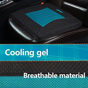 Sojoy Gel Enhanced Seat Cushion,Non-Slip Gel&Memory Foam Coccyx Cushion,Home Office Chair Pad,Car Truck Driver Seat Cushion for Tailbone Back Pain Relief