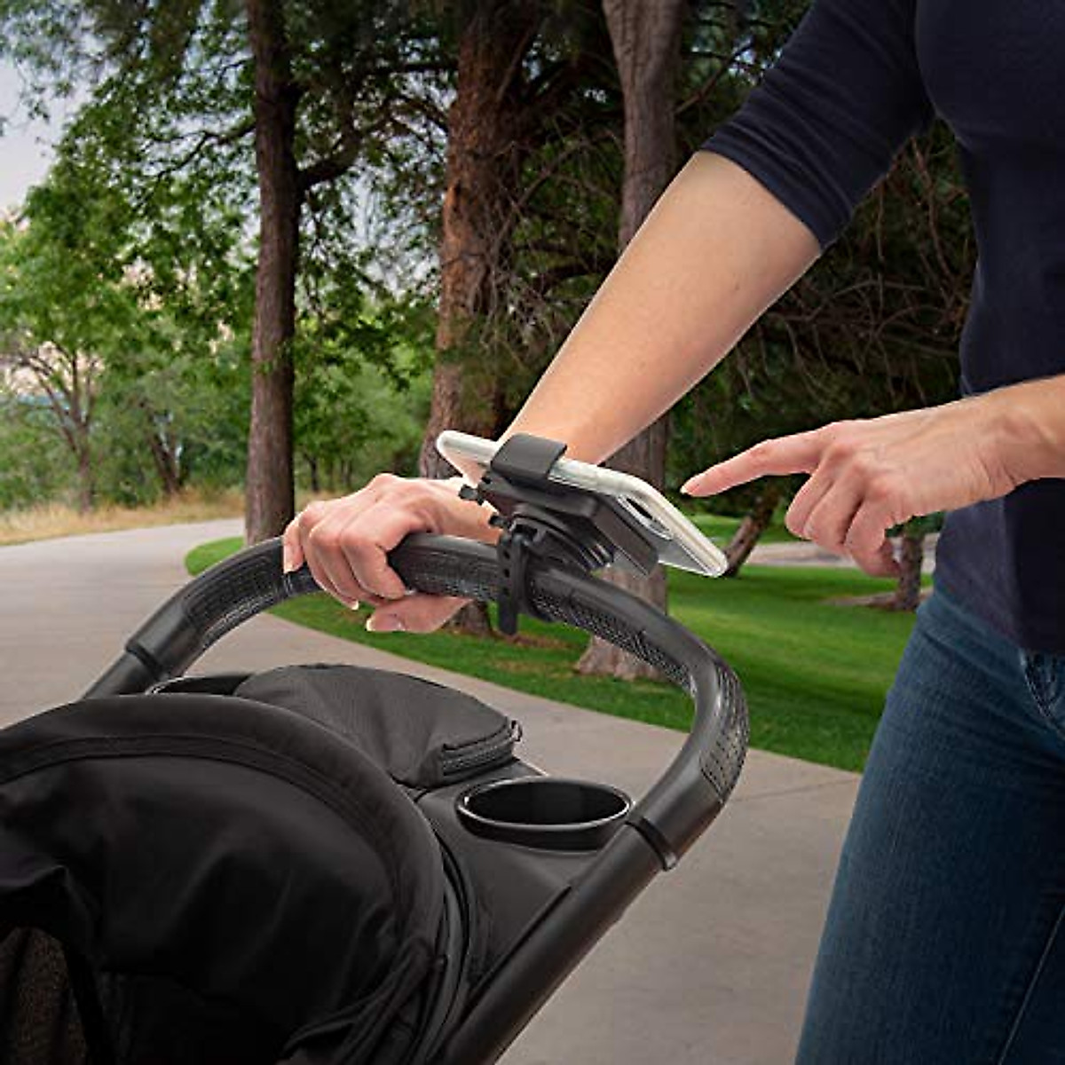 Nite Ize Squeeze Rotating Smartphone Bar Mount, Universal Bike Phone Holder For Bar or Stem, Compatible With MagSafe iPhone 12 Pro Max/Mini/Galaxy/Edge/Google Pixel and more