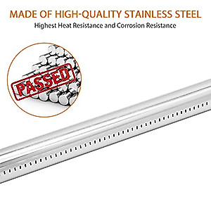 7635 Flavorizer Bars and 69785 Stainless Steel Grill Burner Tubes for Weber Spirit 200 Series Gas Grills with Front Control Panel, Replacement Parts for Weber Spirit E-210 S-210 E-220 S-220 Gas Grills