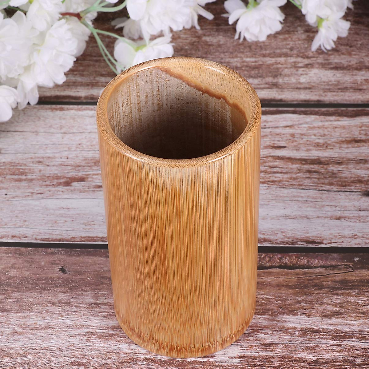 UPKOCH Wooden Bamboo Kitchen Utensil Holder Kitchen Utensil Storage Organizer Caddy For Chopsticks Forks Spoons Knives Tableware