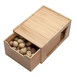 Tall Bamboo Drawer, Stackable Storage Solution for Kitchen Products, Office Supplies, or Bathroom Cosmetics & Toiletries, 12” x 9” x 6.25”