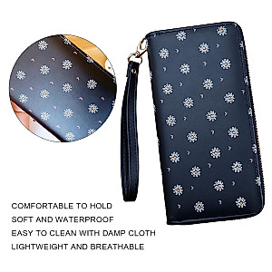 Ladies Wallets, PU Leather Long Wallets, Multi-card Slot Flower Wallets, Zipper Pocket Coin Purses, New Large-capacity Wallets, Exquisite Gifts for Girlfriends and Colleagues