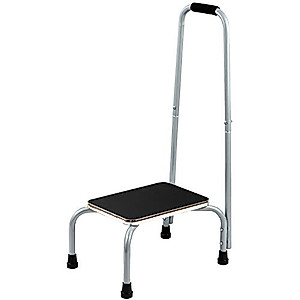 Bundaloo Support Step Stool | Best Foot Stool for Hospital Bed, Kitchen Shelving, & Bath Tub | Non-Slip Rubber Handle, Platform, & Feet for Extra Safety | for Adults & Kids in Home or Medical Setting