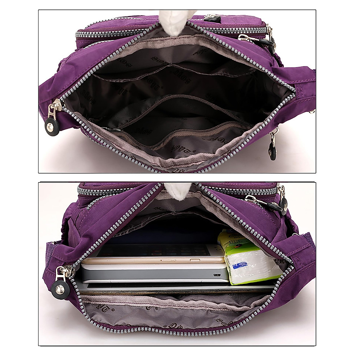 Crossbody Bag for Women Multifunctional Shoulder Handbags for Daily Use Travel Work (Black A)