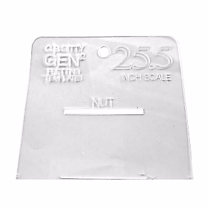 25.5-inch Fretting Scale Marking Template for Guitars - Laser-Cut-Acrylic - Popular Electric Guitar Scale as Used on Fender Telecaster(R) & Stratocaster(R)