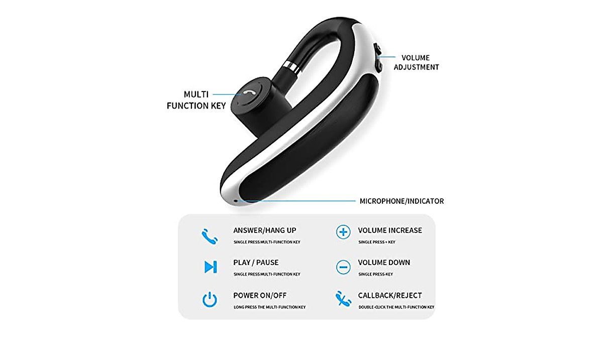 Single Ear Bluetooth Headset - Wireless Convenience