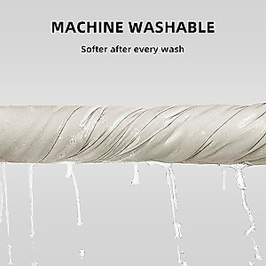 SONORO KATE 100% French Pure Linen Sheets, Breathable and Durable Line King Size Sheets, Anti-Tear Line Bed Sheets, Machine Washable, 16 Inch Deep Pocket - 4 Piece (Natural Linen, King)