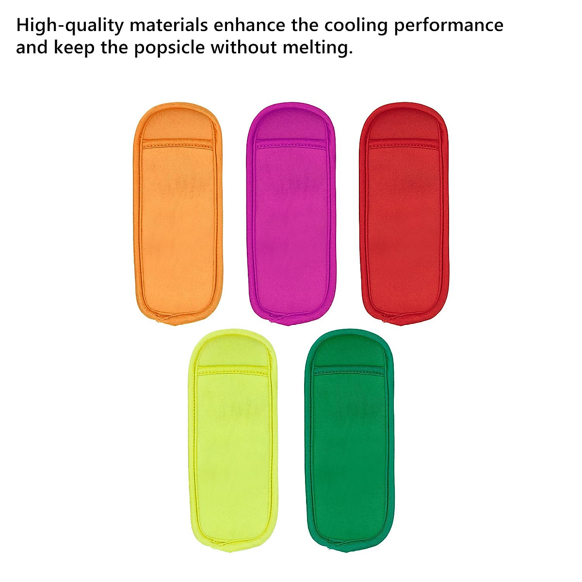 Dohia Reusable Popsicle Holders Ice Popsicles Bags Ice Pop Sleeves Antifreezing Sleeves D1-2306-BGT