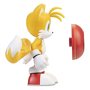 Sonic The Hedgehog 4-Inch Action Figure Modern Tails with Star Spring Collectible Toy