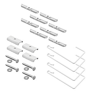 Prime-Line KD 16090 Overhead Storage Rack System, 30 In. Long Tracks, Steel Construction, White (Single Pack)