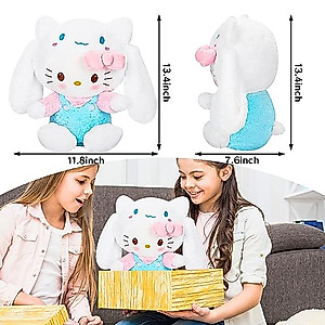 14 Inch Kitt Cinnamon Roll Plush Toys, Lovely Cartoon Soft Stuffed Animals Pillow Doll, Perfect Anime Plush Figure Toy, Birthday Party Favor Gift for Girls Boys Kids Anime Fans