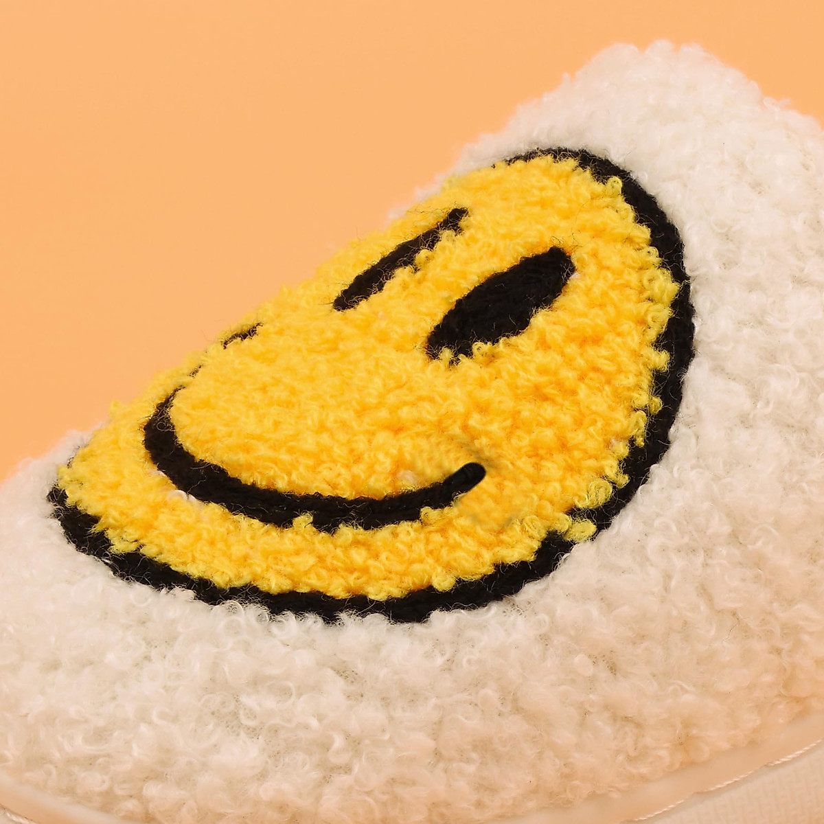 CWODOR Kids Slippers Boys Girls Plush Non-Slip House Slippers Cute Soft Slip-On Shoes For Little Big Kids White 1-2 Big Kids