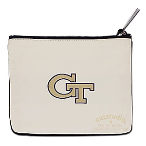 Catstudio Georgia Tech Collegiate Zipper Pouch Purse | Holds Your Phone, Coins, Pencils, Makeup, Dog Treats, & Tech Tools