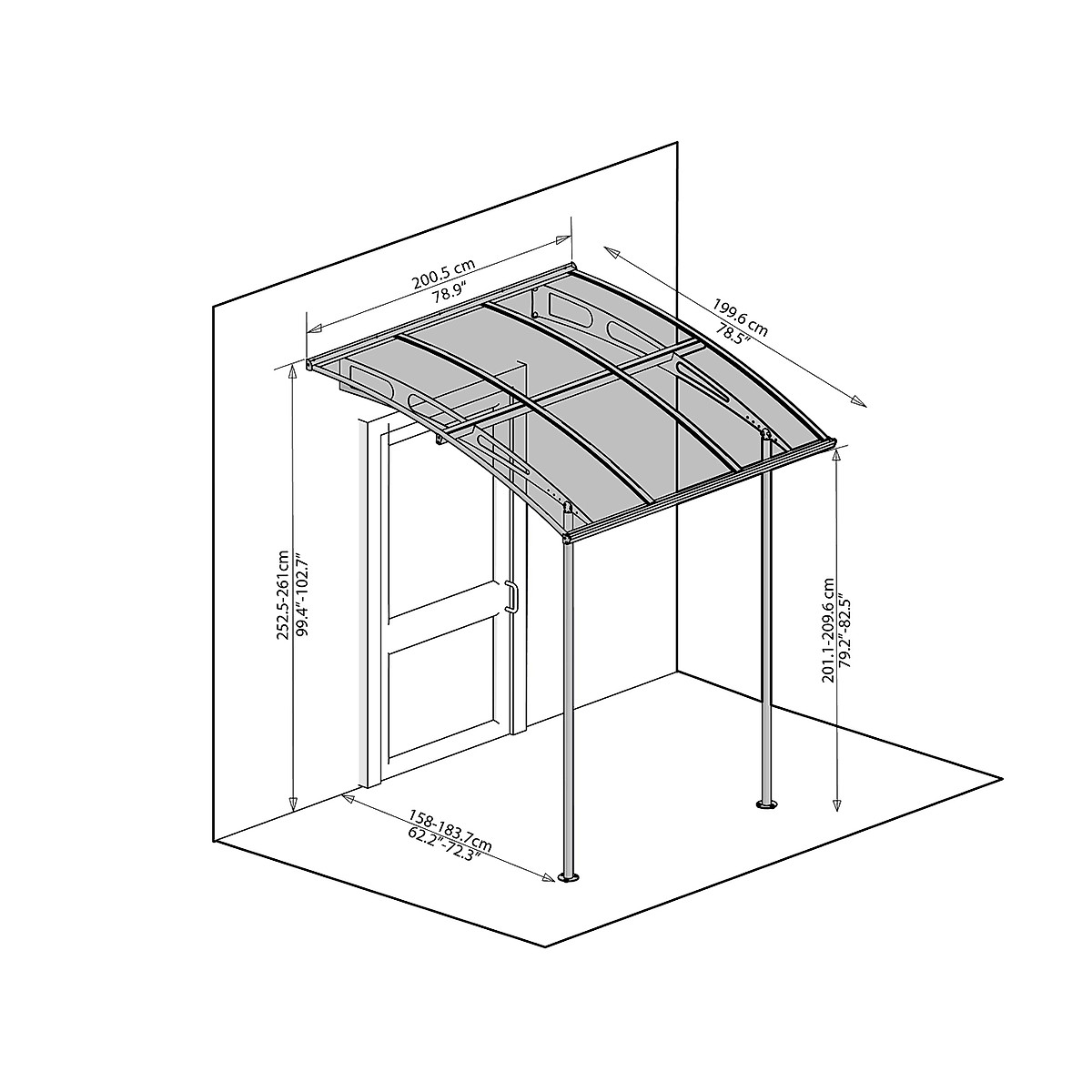 Palram - Canopia Vega 2000 7' x 7' Awning