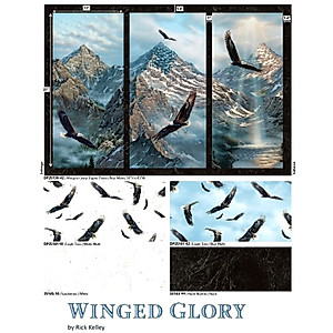 Northcott Winged Glory Cloud Texture Blue, Fabric by The Yard