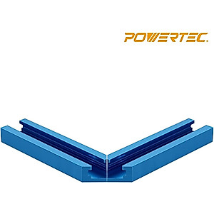 POWERTEC 71694 1-33/64" T-Track Inline and Short Stop Kit, T Track Stop Block for T-Track Woodworking, Sanding, and Routing, 4 Count, Pack of 1