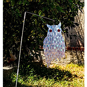 Holographic Owl Bird Deterrent- Scares Birds Away from Buildings, patios, Balconies and Gardens